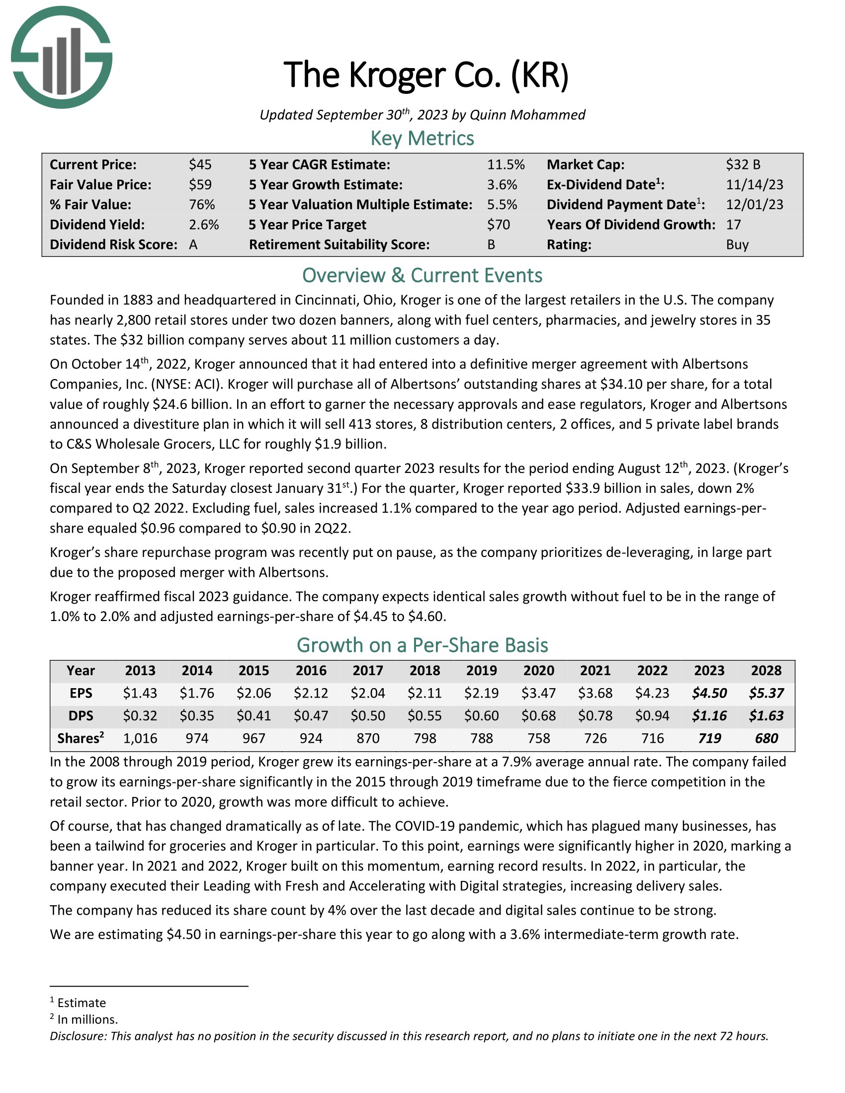 The 7 Big Grocery Store & Supermarket Stocks Ranked By Expected Returns